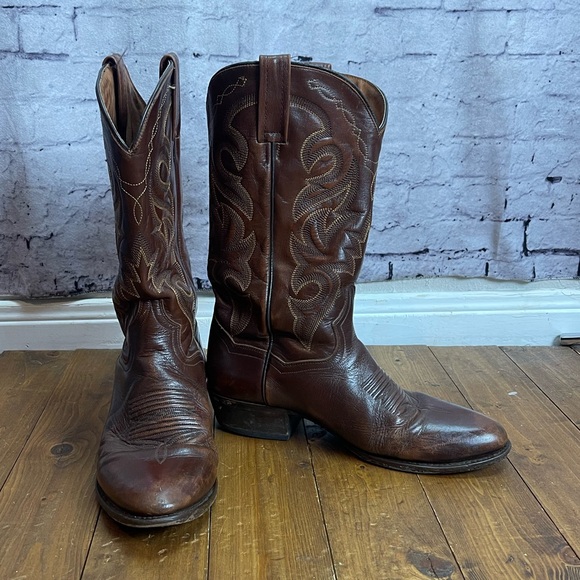 Dan Post | Shoes | Dan Post Milwaukee Brown Leather Cowboy Boots Mens ...